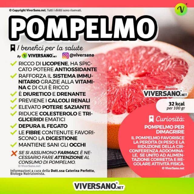 Pompelmo rosa: proprietà, benefici e controindicazioni