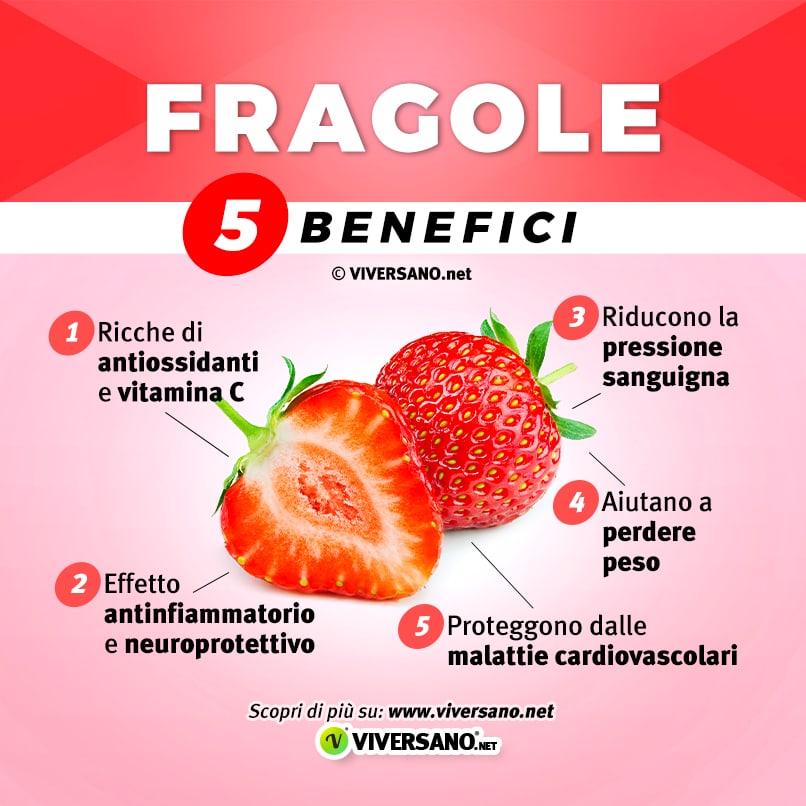 Fragole: proprietà, calorie, valori nutrizionali e controindicazioni